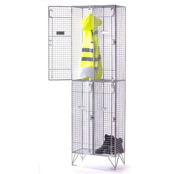 TUFF Wire Mesh Lockers - Two Door - Nest of Two | Workplace Products