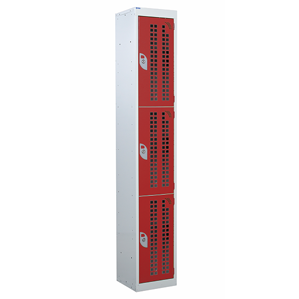 3 Door Armour Perforated Lockers | Workplace Products