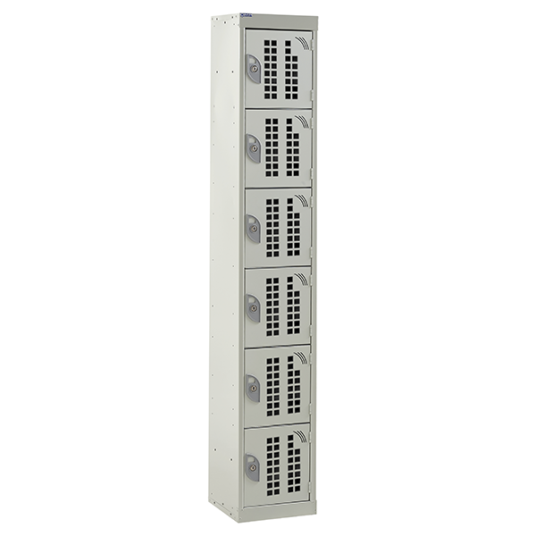 6 Door Armour Perforated Lockers | Workplace Products