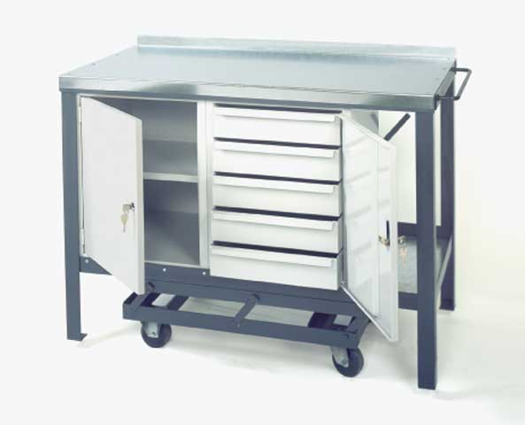 Mobile Workbenches with Steel Worktop | Workplace Products