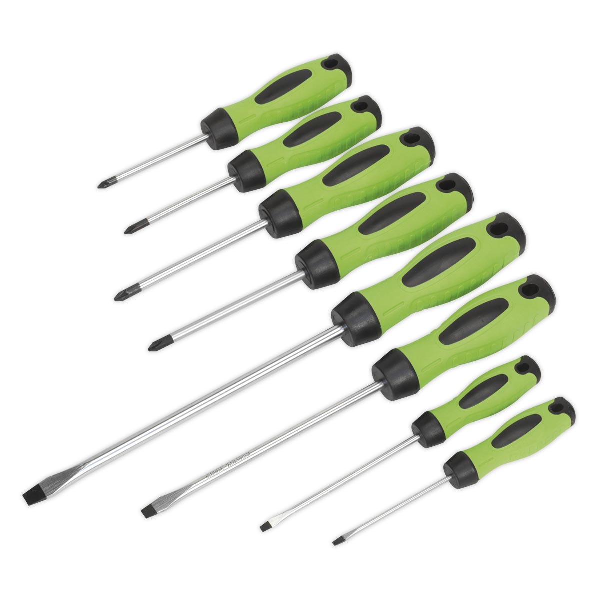 Premier Screwdriver Set 8pc - Hi-Vis Green | Workplace Products