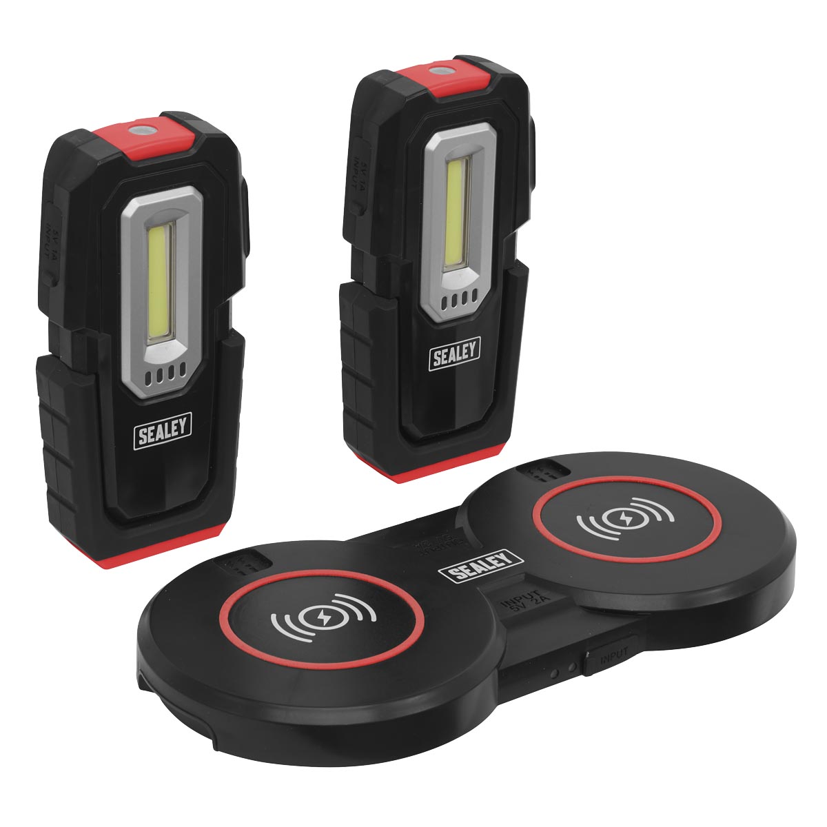 Inspection Light (x2) with Double Wireless Charging Base 3W COB & 1W ...