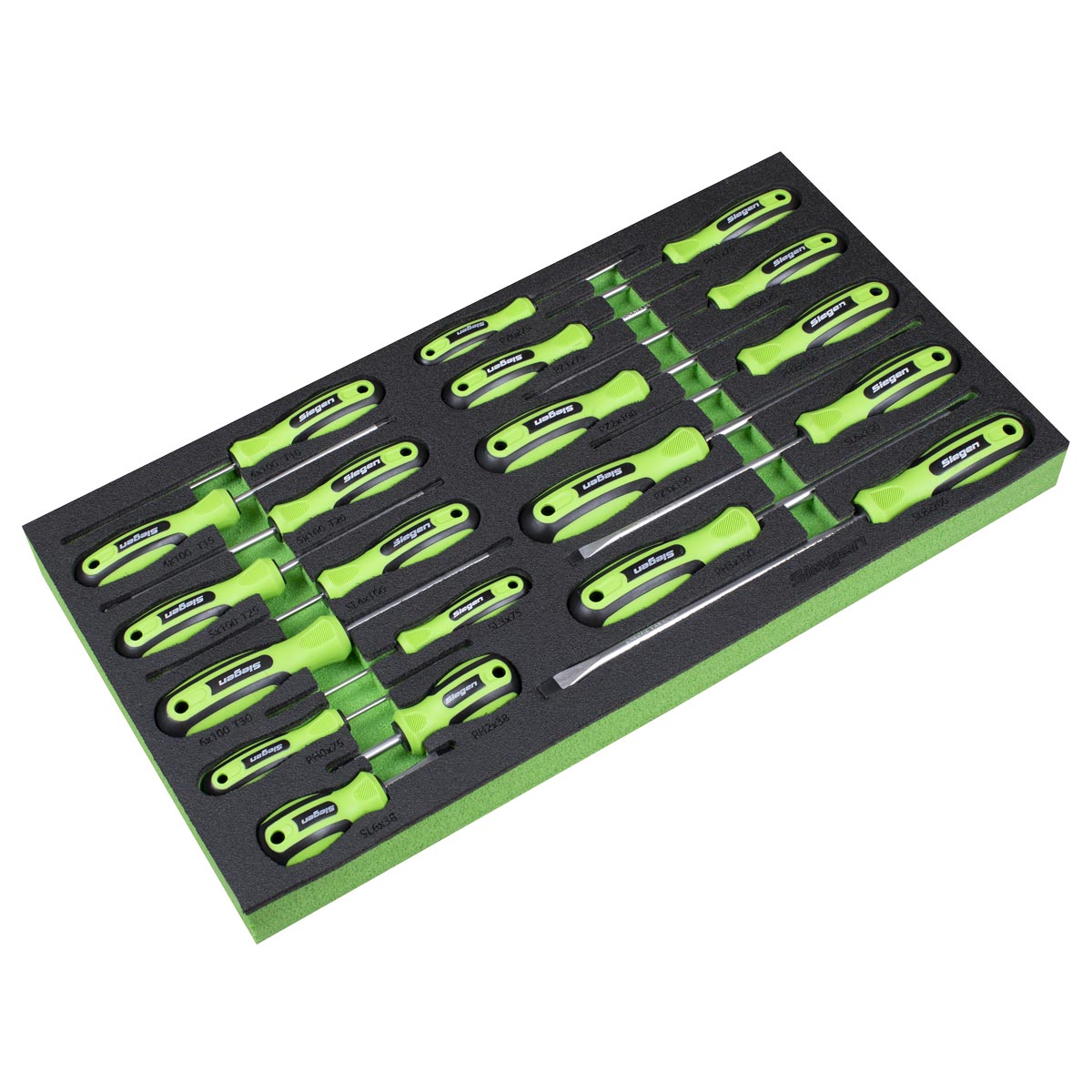 Siegen Screwdriver Set with Tool Tray 20pc | Workplace Products