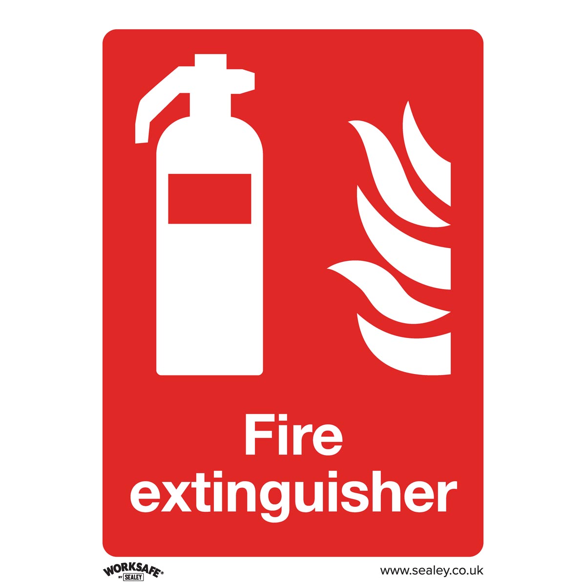 Worksafe® Fire Extinguisher Safety Sign - Self-Adhesive Vinyl ...