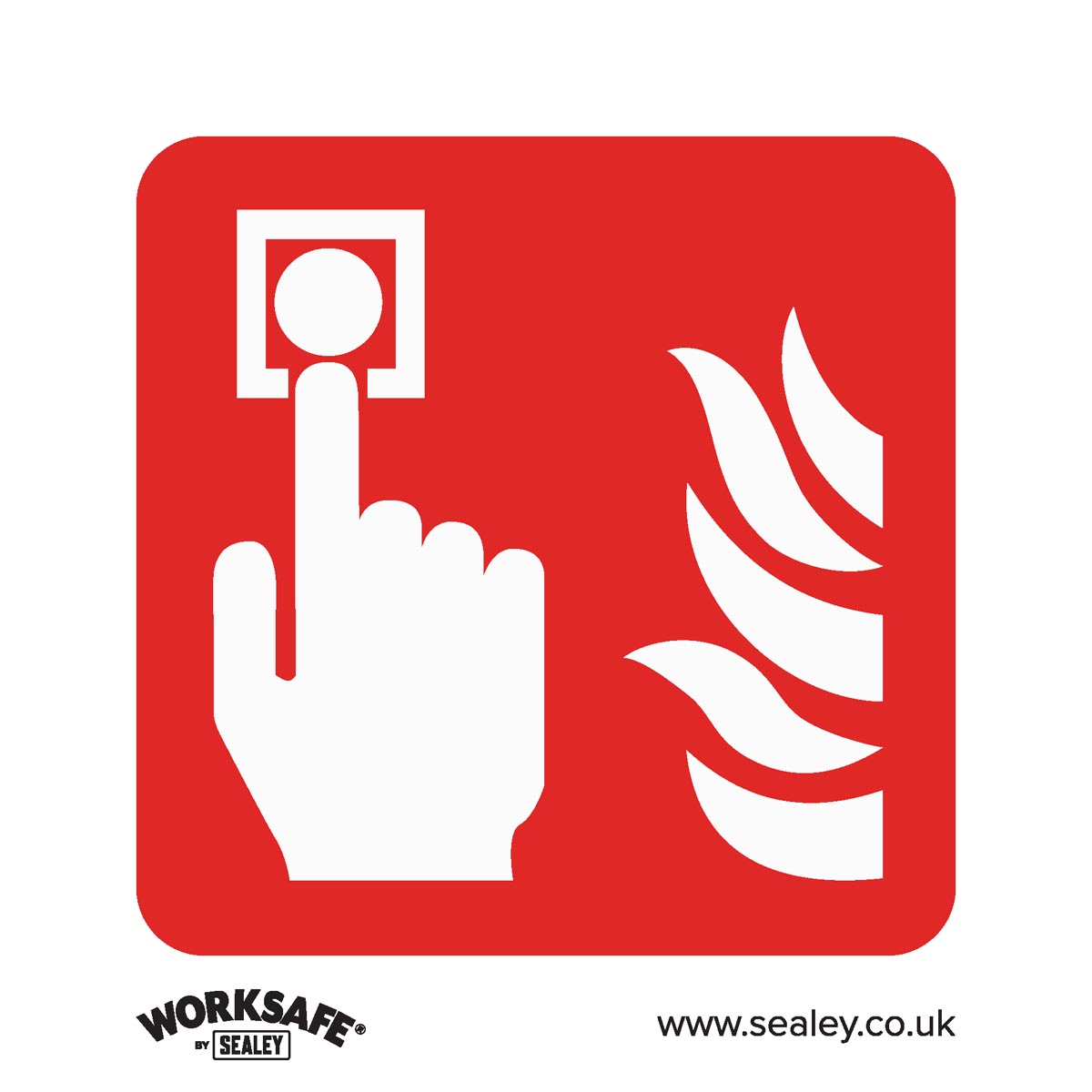 Worksafe® Fire Alarm Symbol Safety Sign - Self-Adhesive Vinyl ...