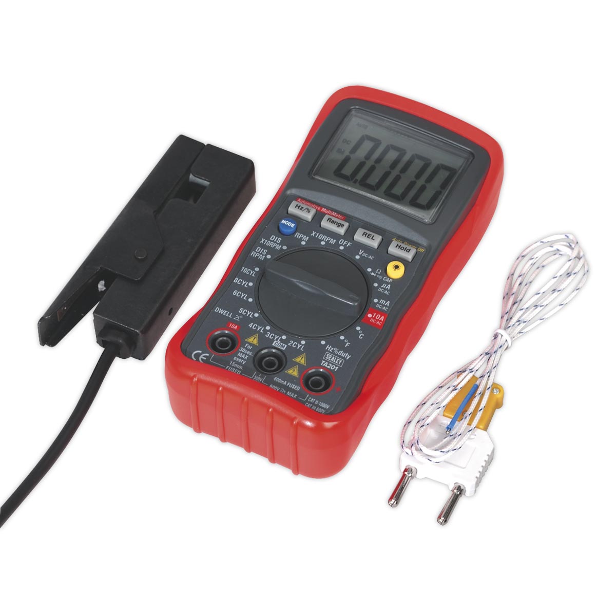 13-Function Digital Automotive Multimeter with Inductive Coupler ...