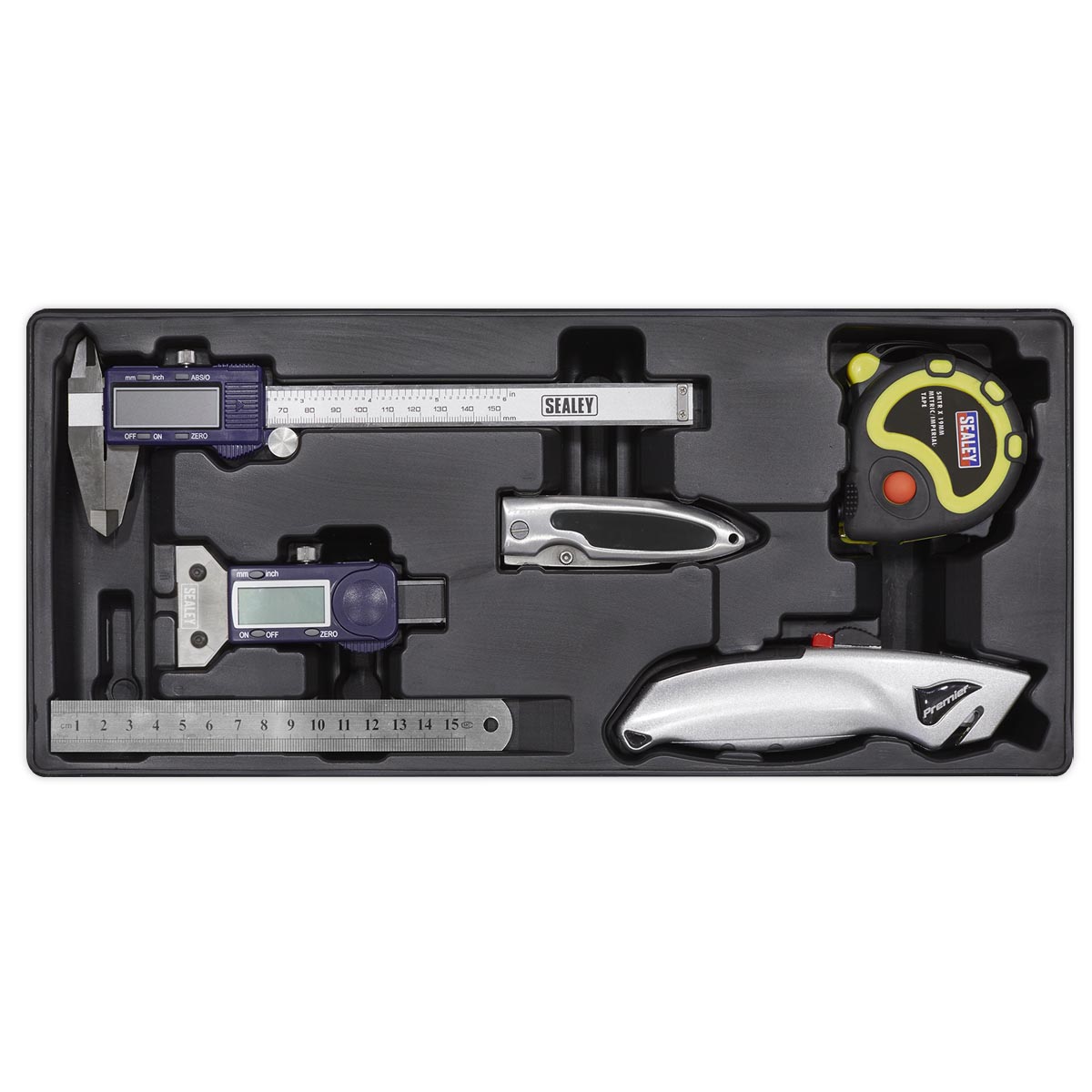 Premier Measuring & Cutting Set with Tool Tray 6pc | Workplace Products