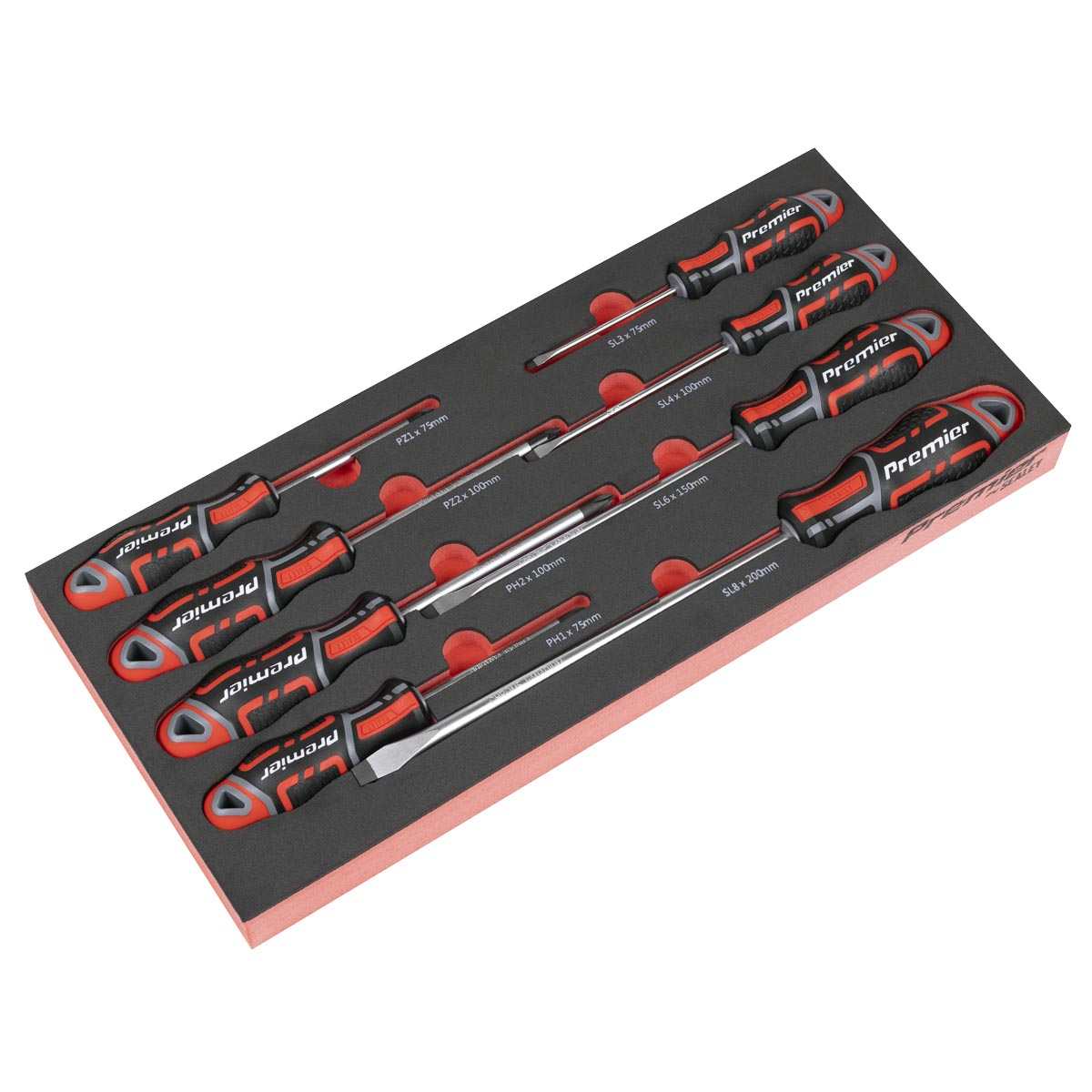 Premier Screwdriver Set with Tool Tray 8pc | Workplace Products