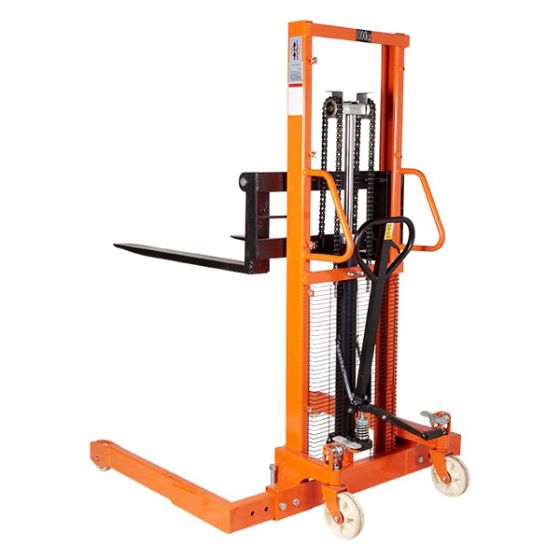 TUFF Manual Straddle Stackers with Adjustable Forks | Workplace Products