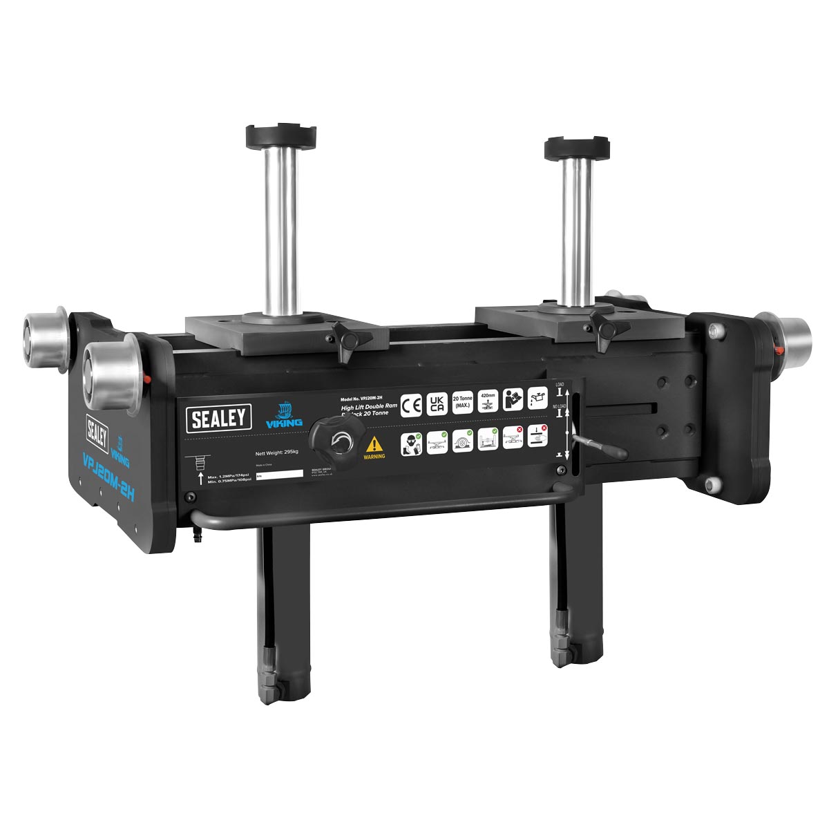 Viking Pit Jack 20 Tonne Double Ram High Lift | Workplace Products